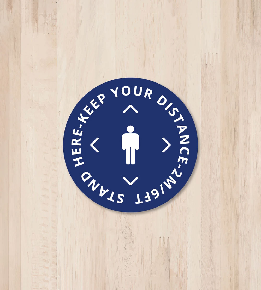 Floor Stickers - Create Custom Social Distancing Stickers | StickerPress